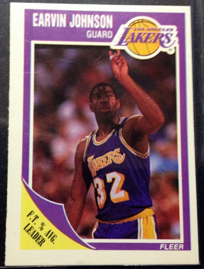 Earvin Johnson Fleer 1989 Trading Card #77 Los Angeles Lakers